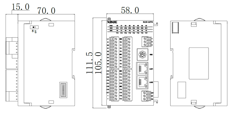 Xinje XL5E SPS mit 32 E/A (erweiterbar) mit Ethernet