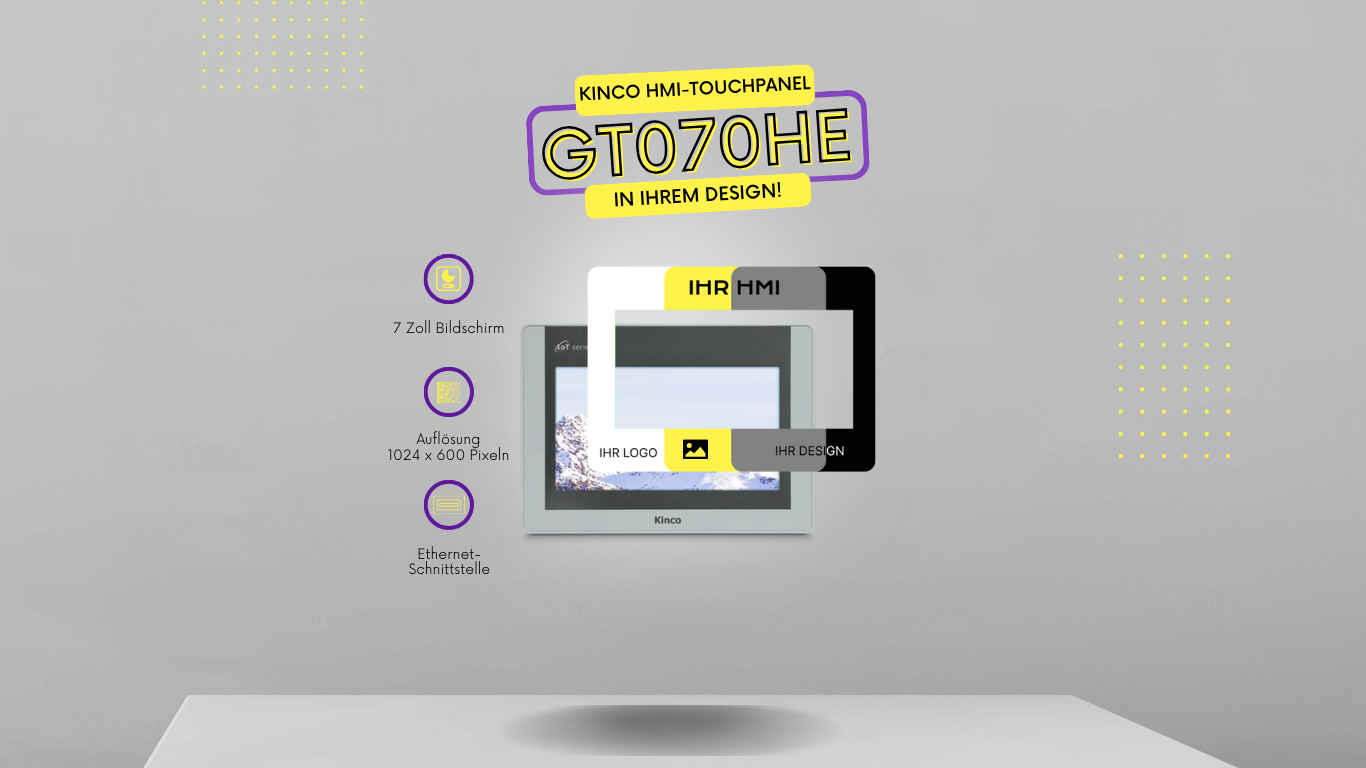 Kinco 7" Widescreen HMI-Touchpanel Green Series GL070E