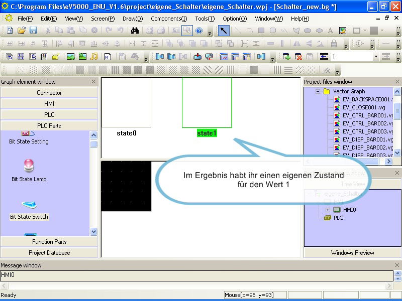 Eigene Schalter und animierte Grafiken im Kinco HMI erstellen