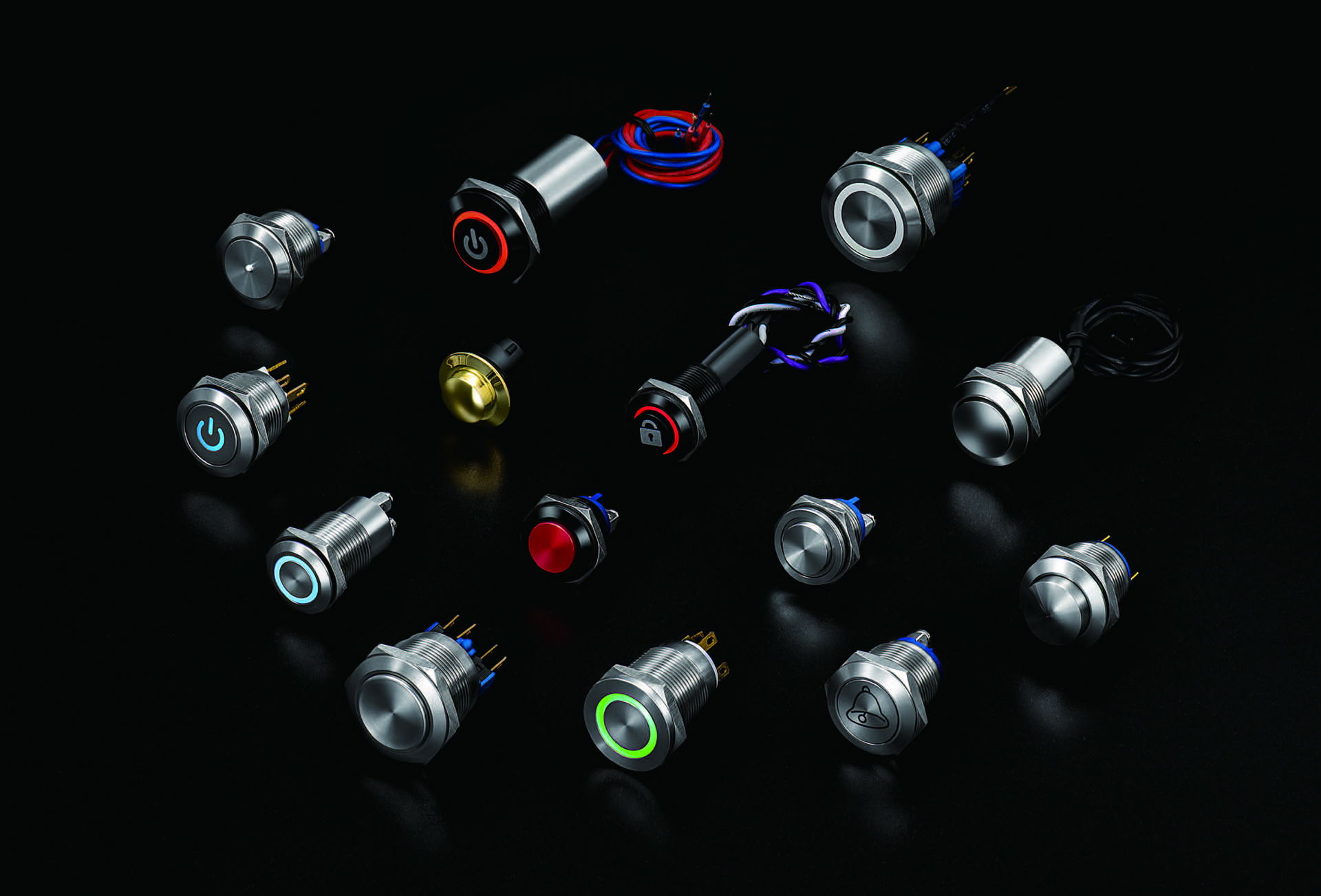 LED buttons light up your machine