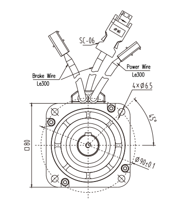 Kinco Servomotor SMS80S-0075-30JBK-3LKU - 750 W (mit Bremseinheit)