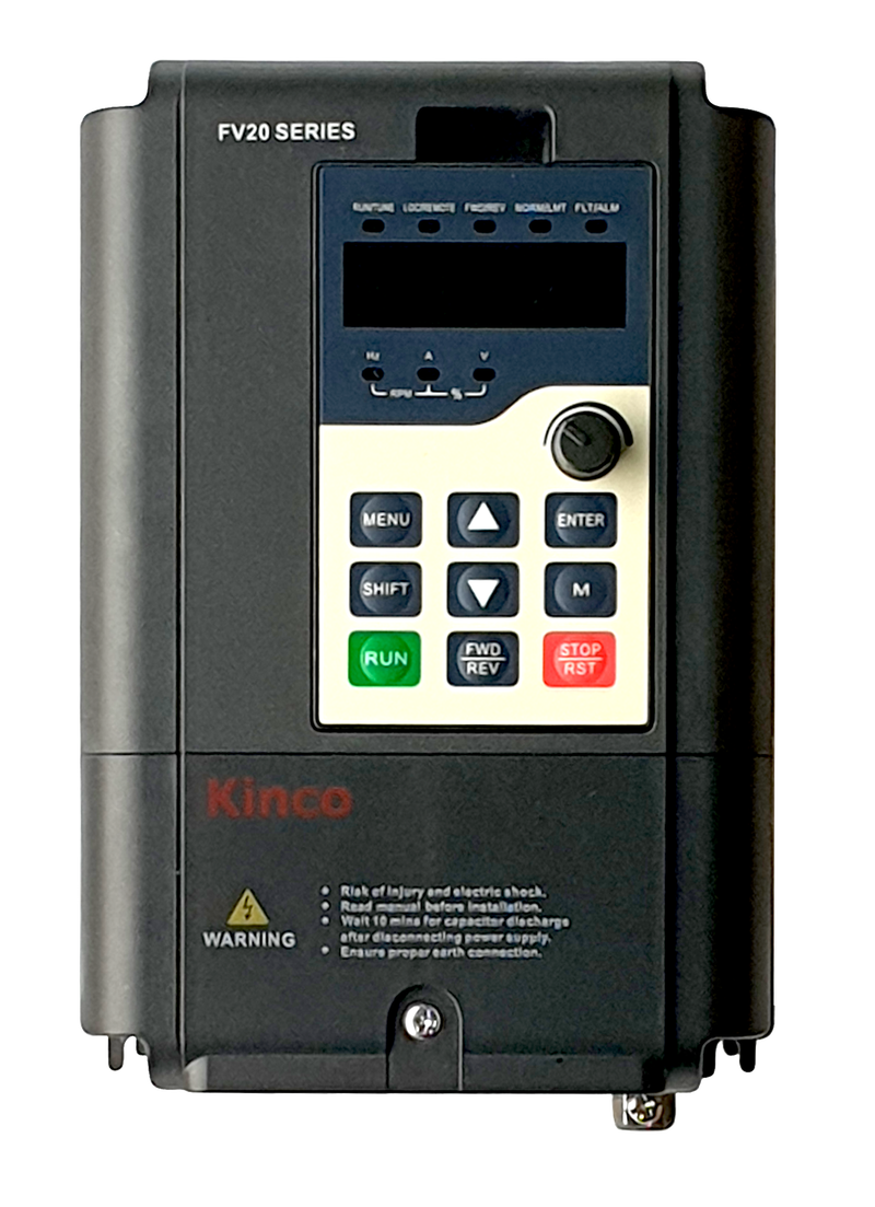 kompakter Kinco Frequenzumrichter CV20-2S-0007G (0,75 kW) einphasig 230 VAC